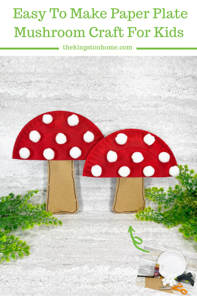 Easy To Make Paper Plate Mushroom Craft For Kids - The Kingston Home